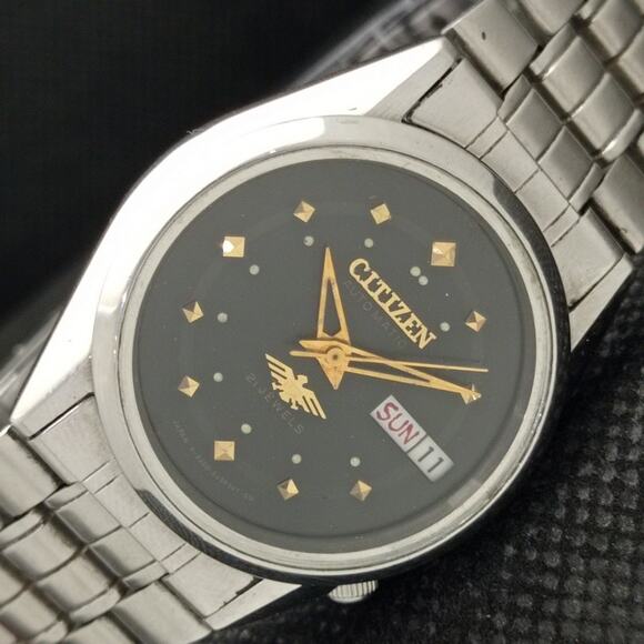 Citizen | Accessories | Vintage 983 Citizen Automatic Mens Silver Watch ...